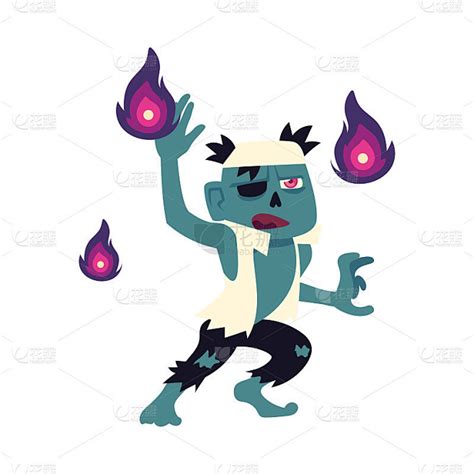 万圣节僵尸卡通矢量设计