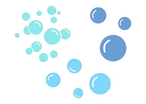 Premium Vector Vector Set Of Blue Bubbles Floating Isolated