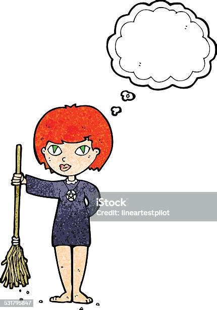 말풍선이 있는 뽀샤시 마녀 여자아이 만화 캐릭터 그리기에 대한 스톡 벡터 아트 및 기타 이미지 그리기 낙서 드로잉 마녀 Istock