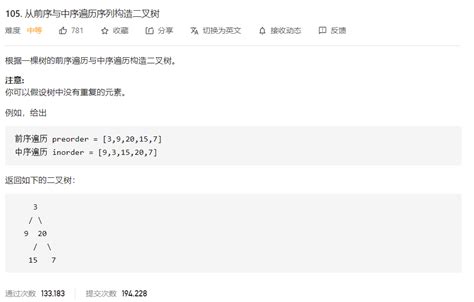 105 从前序和中序遍历序列构造二叉树 模糊计算士 博客园