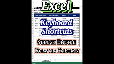 Excel Keyboard Shortcuts For Rows And Columns Shorts Excel Office How Tricks Education