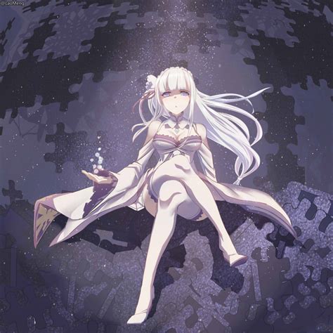 Emilia Re Zero Kara Hajimeru Isekai Seikatsu Drawn By Lao Meng Danbooru