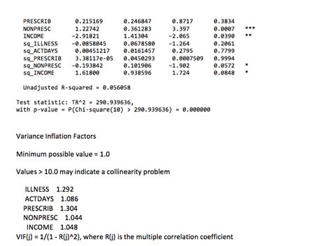Solved Use The Following Gretl Output For The Questions That