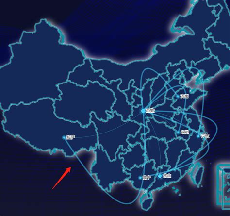 echart map 发散地图静态射线设置如宽度曲线 少哨兵 博客园