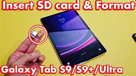 Galaxy Tab S9s9ultra How To Insert Sd Card And Format Youtube
