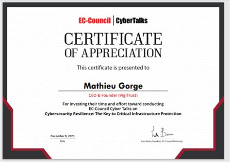 Ec Council Certificate Cybersecurity Resilience The Key To Critical