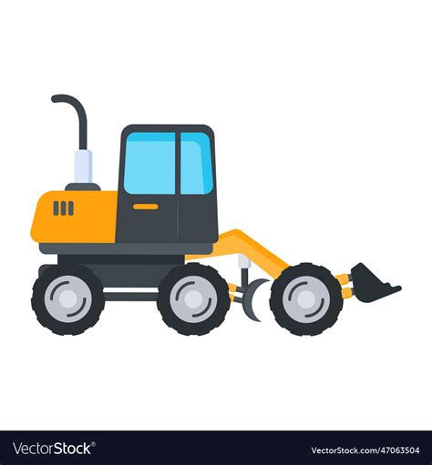Motor Grader Royalty Free Vector Image Vectorstock