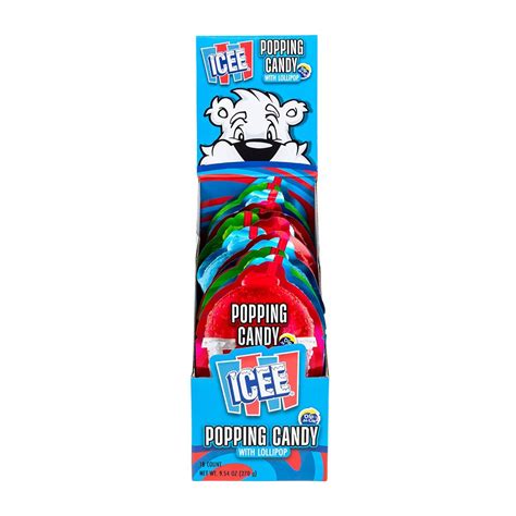 Icee Dip N Lik Popping Candy Pouch 18ct Box Jacks Candy