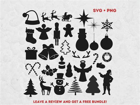 Christmas Silhouette Svg Bundle Svg Files For Cricut Christmas