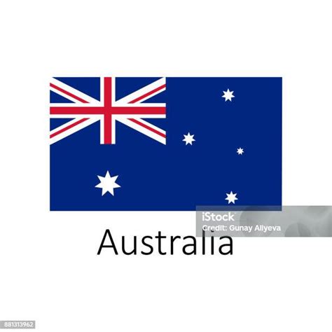 이름 아이콘으로 호주의 국기입니다 공식 색상 하 고 올바르게 비율 호주 국기 벡터 호주 국기 벡터 일러스트입니다 국가 호주 국기 벡터 아이콘 0명에 대한 스톡 벡터 아트 및