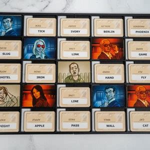Codenames Game Board Etsy