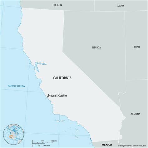Hearst Castle California Map Hearst Castle Hidden Ca
