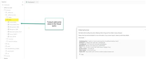 Internal Error When Using Visual Query In Warehous Microsoft Fabric Community