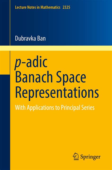 p adic banach space representations ebook by dubravka ban epub