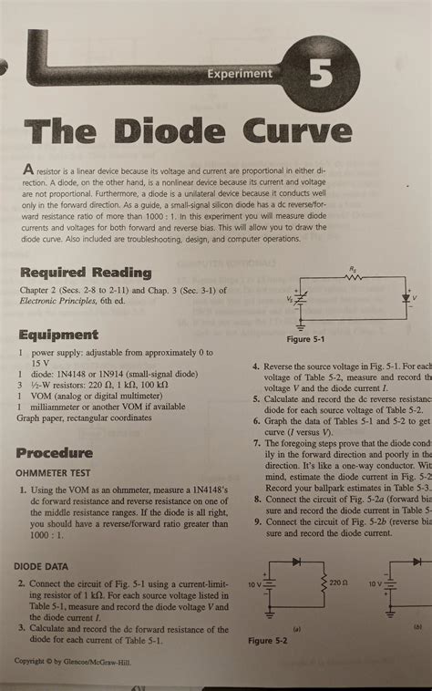 Solved Experiment 5 The Diode Curve Can Some One Post Or Solved Experiment 5 The Diode Curve Can Some One Post Or