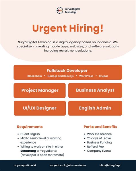 Hiringnow Hiring Jobhiring Jobalert Jobopportunity Loker Loker2023 Hiring2023 Surya