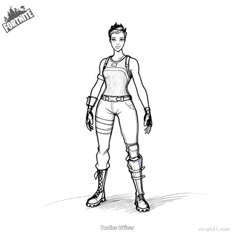 Tactics Officer 02 Coloring Page Free Printable Fortnite Pdf Coloring