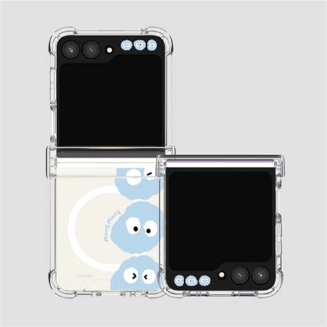 뿌잉몰 갤럭시z플립 몽몽 투명범퍼케이스 힌지보호 및 맥세이프 지원