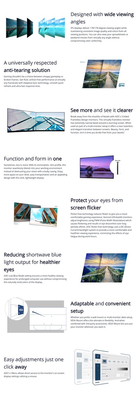 AOC In FHD Hz IPS Frameless Monitor B XH Msy Com Au