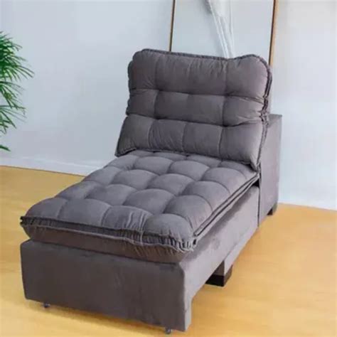 Poltrona Retrátil Reclinável Confort Estofados Campo Grande Cor Cinza