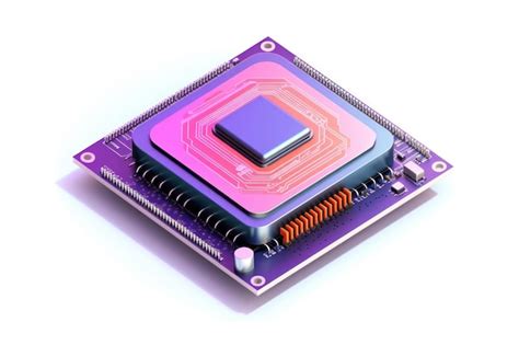 microchip computer white background microcontroller premium ai generated image
