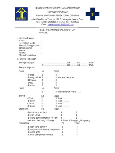 Formulis Pemeriksaan Mcu Pdf