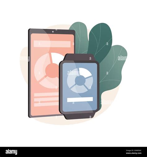 Wearable Mobile App Development Abstract Concept Vector Illustration