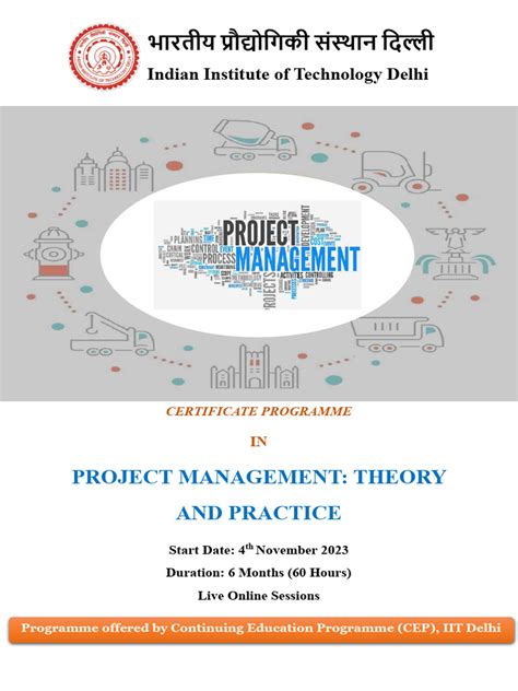 Brochure Project Management Theory And Practice Pdf Project