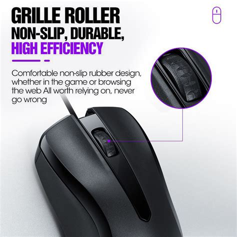 V12 Wired Computer Mouse 1000dpi Classic Usb Home Grandado