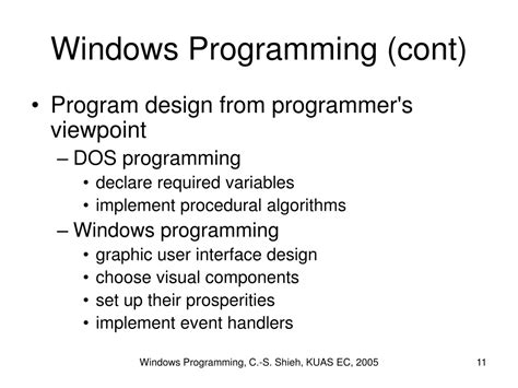 Ppt Windows Programming Overview Paradigms And Borland C Builder
