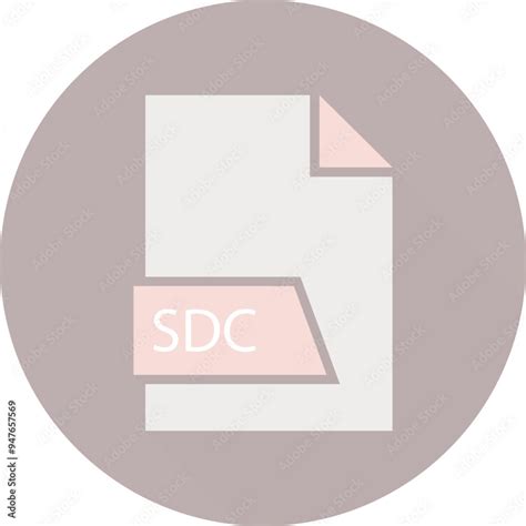 Sdc File Format Icon Space In Shapes And Circular Shape Outside Stock Sdc File Format Icon Space In Shapes And Circular Shape Outside Stock
