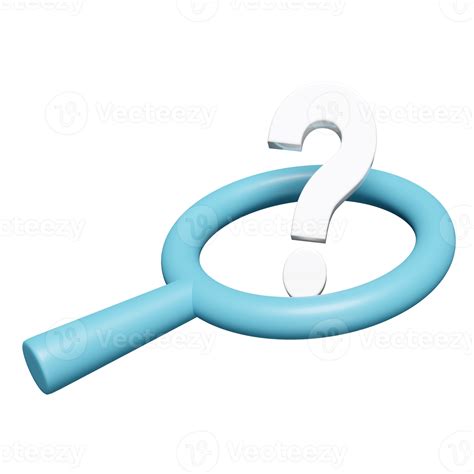 3d White Question Mark Symbol With Magnifying Glass Icon Isolated Faq Or Frequently Asked