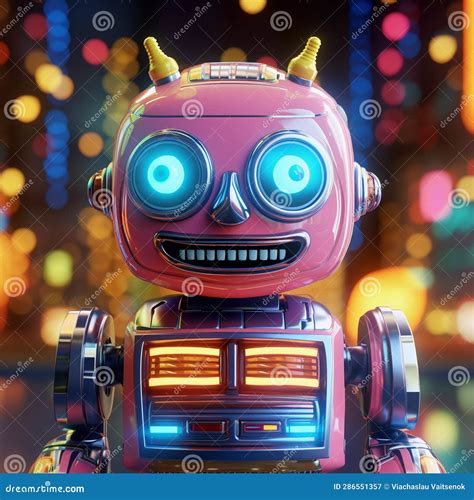 Retro Futuristic Robot Character Stock Illustration Illustration Of Futuristic Cyborg 286551357