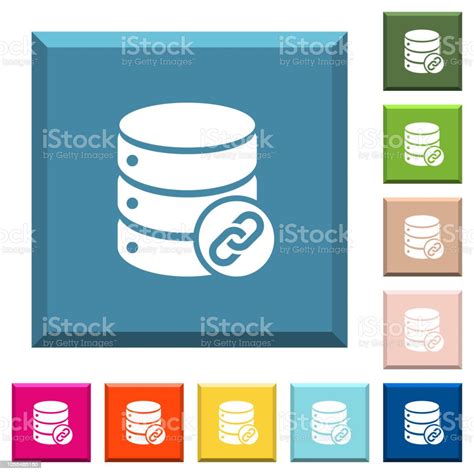 데이터베이스 첨부 흰색 아이콘 모서리 사각형 버튼 0명에 대한 스톡 벡터 아트 및 기타 이미지 0명 Sql 고리 사슬
