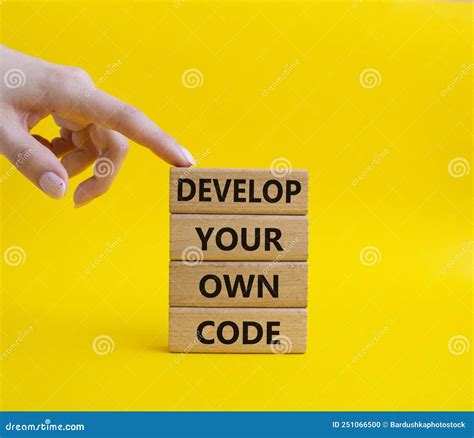 Develop Your Own Code Symbol Concept Words Develop Your Own Code On