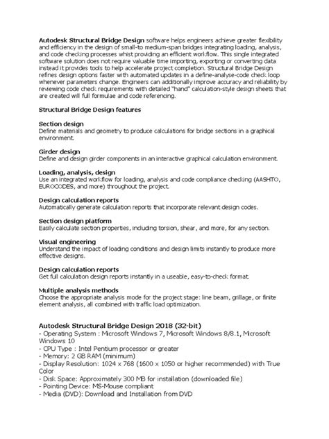 Autodesk Structural Bridge Design Download Free Pdf Windows 10 Portable Document Format