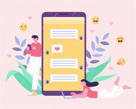 Premium Vector Dating App And Virtual Relationship