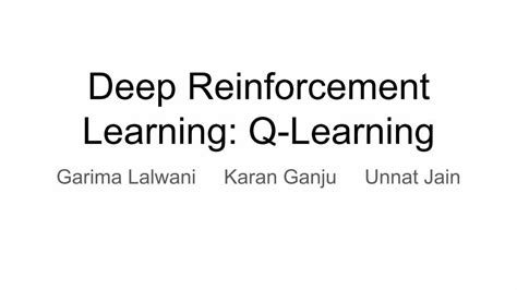 pdf deep reinforcement learning q learning svetlana …slazebni cs