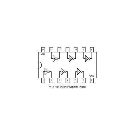 Ic Hex Inverter Schmitt Trigger Dip14 Ic74ls14