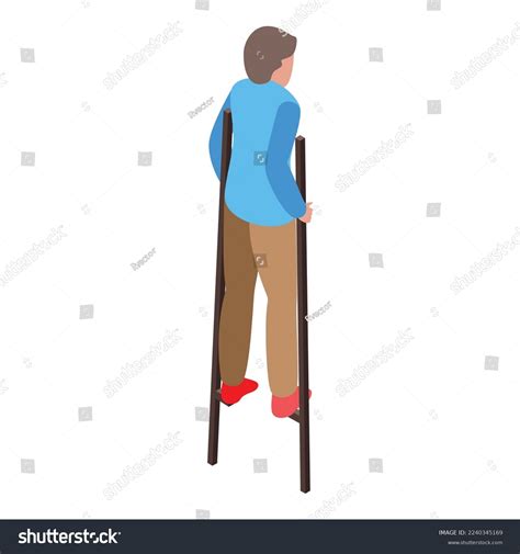 Man Walking Icon Isometric Vector Circus Stock Vector Royalty Free Shutterstock