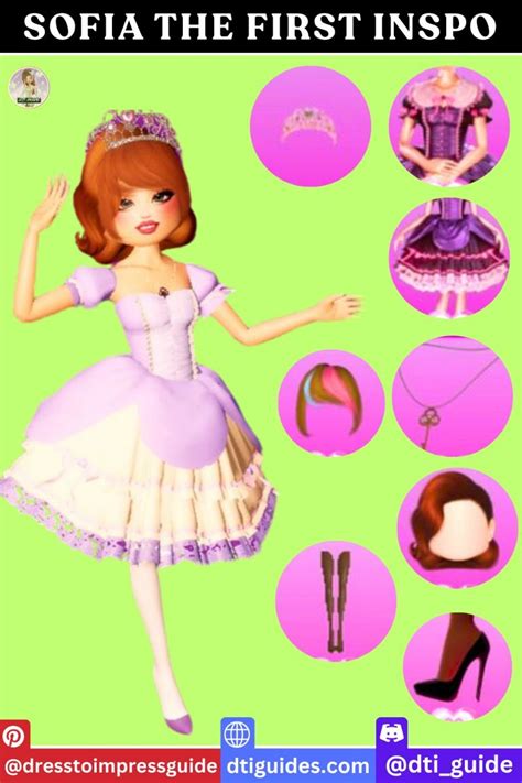 Sofia The First Inspo Dti Dress To Impress Dress To Impress Card Costume Sofia The First