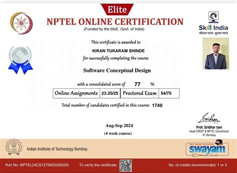 Kiran Shinde On Linkedin Learningneverstops Nptel Softwaredesign Continuouslearning