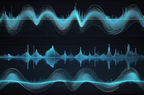 Premium Ai Image Abstract Tech Waveforms