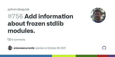 Add Information About Frozen Stdlib Modules Issue Python
