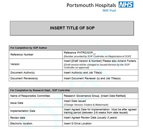 Free 25 Standard Operating Procedures Templates Sops