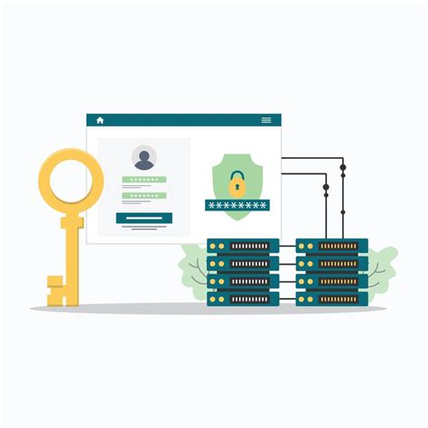 Secure Data Server Vector Illustration Vector Art At Vecteezy