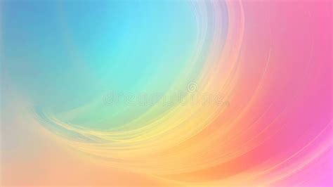A Vibrant Abstract Gradient Background With Soft Swirls Of Pastel Colors Stock Illustration