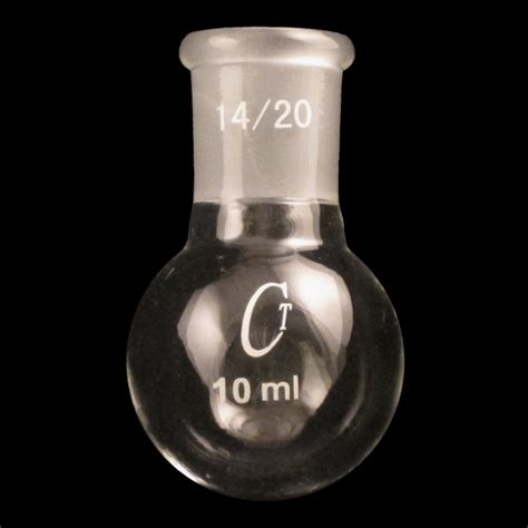 10ml Single Neck Round Bottom Flask 14 20 Joint Lab Glass