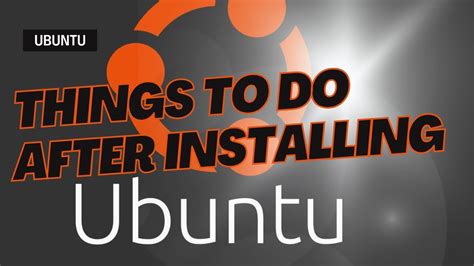 things to do after installing ubuntu server youtube