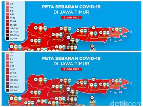 Peta Covid 19 Di Surabaya Tak Lagi Zona Hitam Kini Merah Pekat
